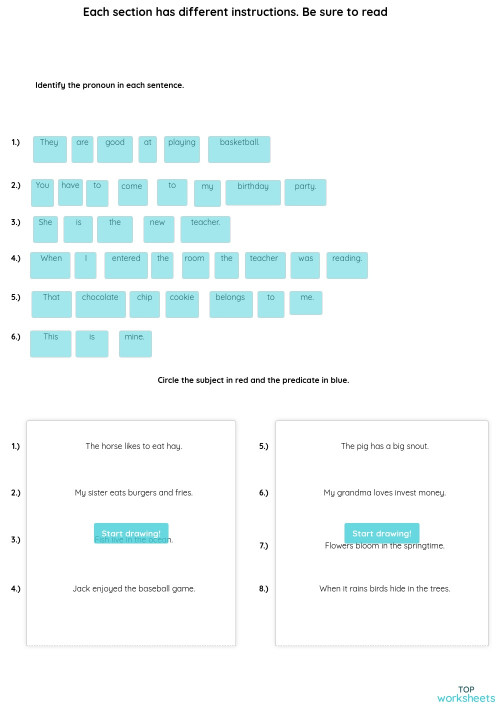 Check Point Test English. Interactive worksheet | TopWorksheets