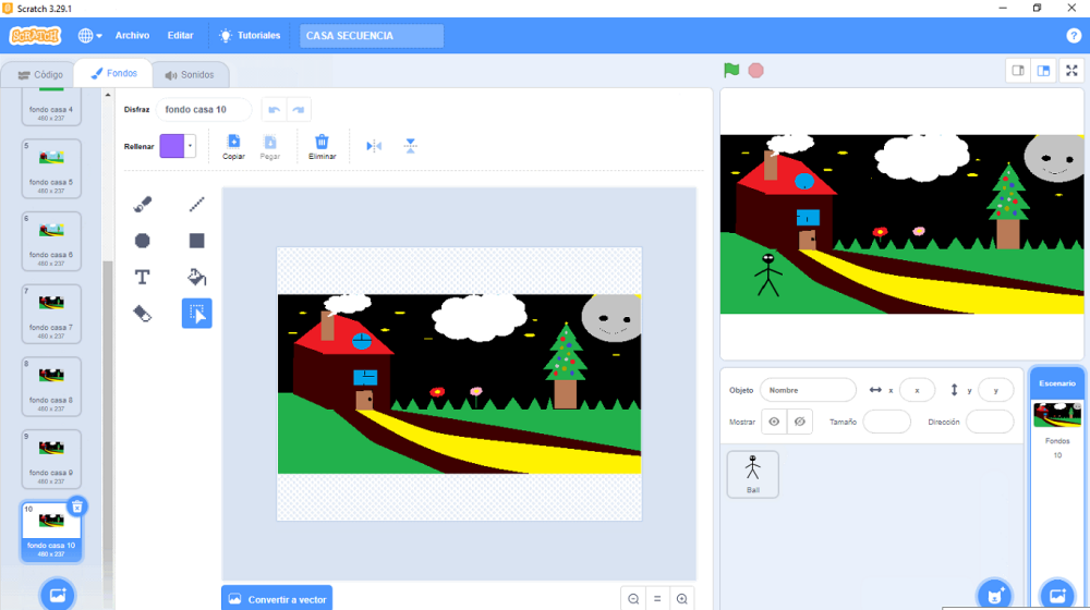Scratch- Paisaje animado - III Bimestre 07 - Proyecto. Ficha interactiva | TopWorksheets