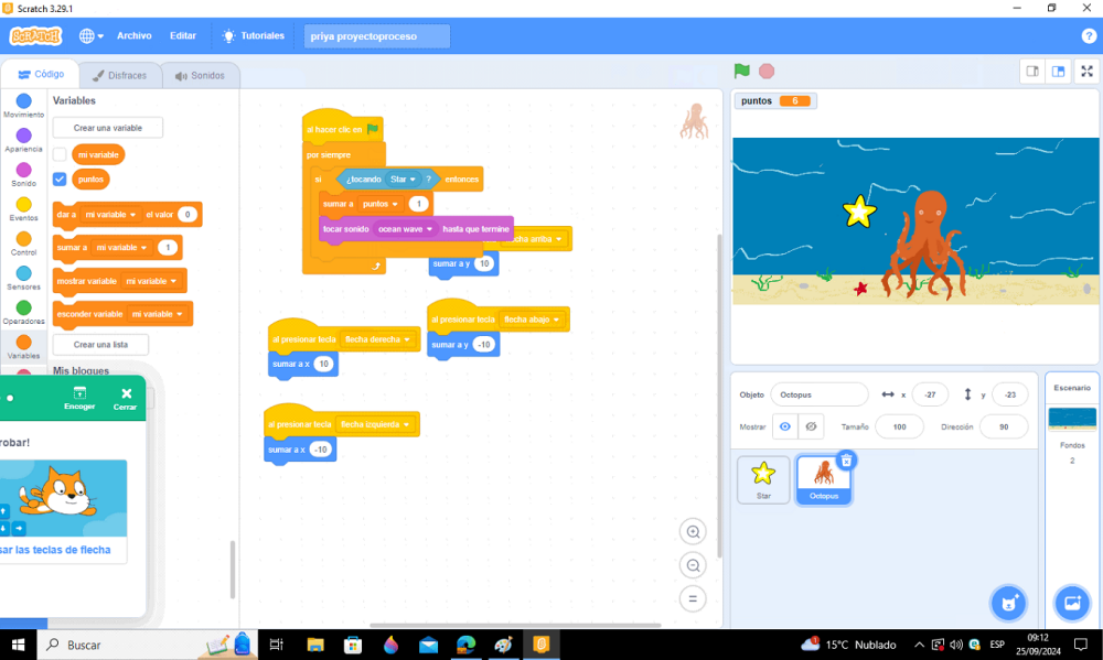 Scratch- Paisaje animado - III Bimestre 07 - Proyecto. Ficha interactiva | TopWorksheets