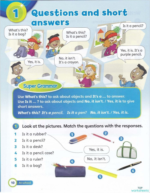 SM1_grammar practice 2. Interactive worksheet | TopWorksheets