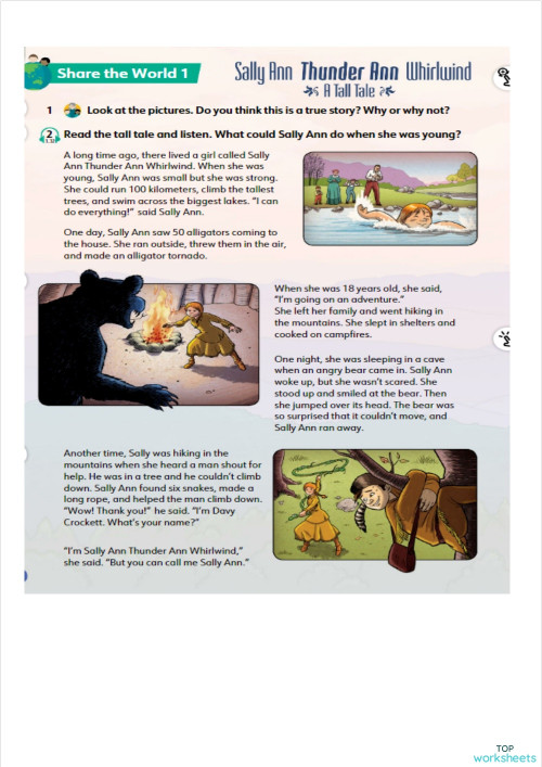 Share the world 1. Bài tập tương tác | TopWorksheets