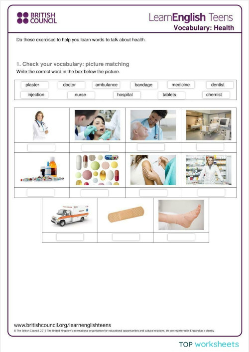 vocabulary. Interactive worksheet | TopWorksheets