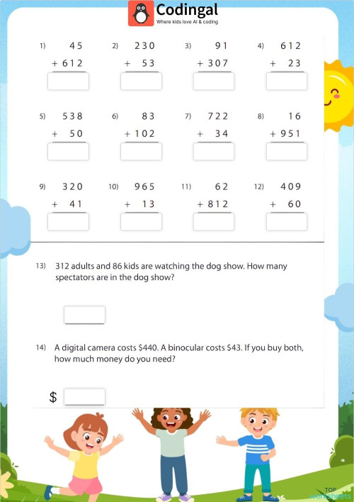 Math: interactive worksheets and online exercises | TopWorksheets