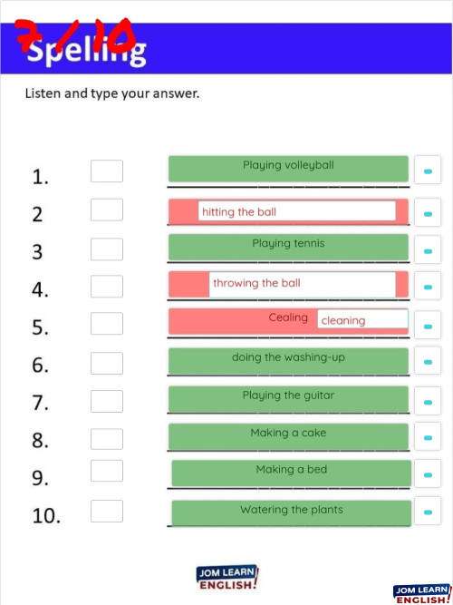 GSM 3 - Unit 3 - Spelling Correction. Interactive worksheet | TopWorksheets