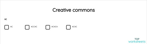 ใบงาน: รู้จักกับ Creative Commons ใบงานเชิงโต้ตอบ | TopWorksheets