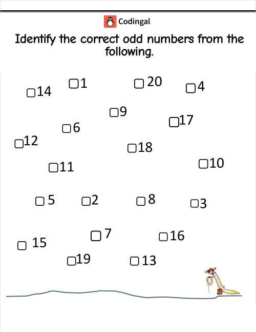 M_G02M01L06_WC02_Identify the ODDs.. Interactive worksheet | TopWorksheets