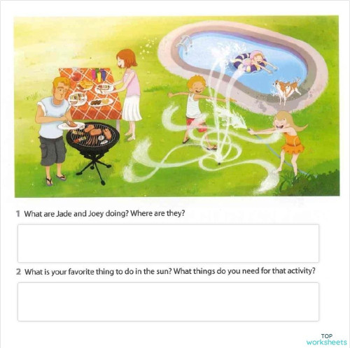 Fun in the sun part 2. Interactive worksheet | TopWorksheets