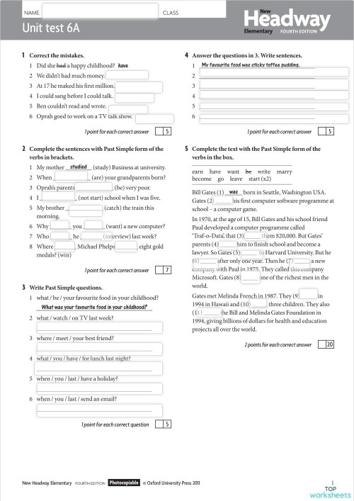Power Up 2 | Unit 1.2. Interactive worksheet | TopWorksheets