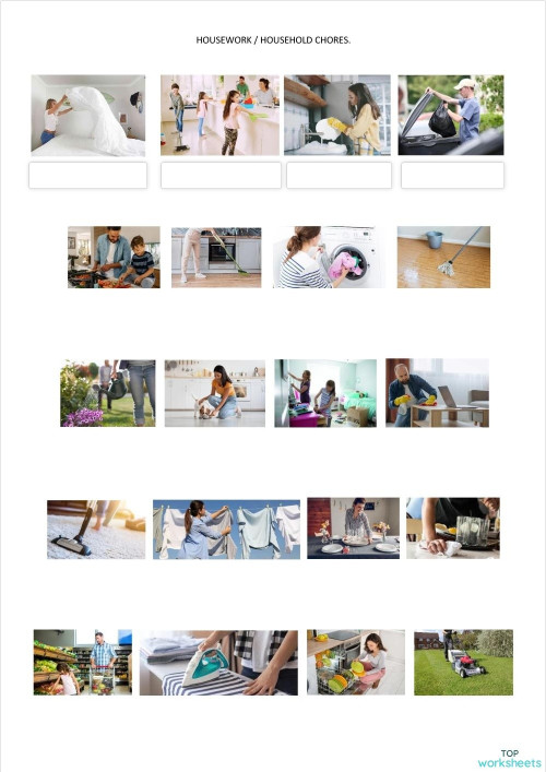 Household Chores Interactive Worksheet Household Chores Online Pdf