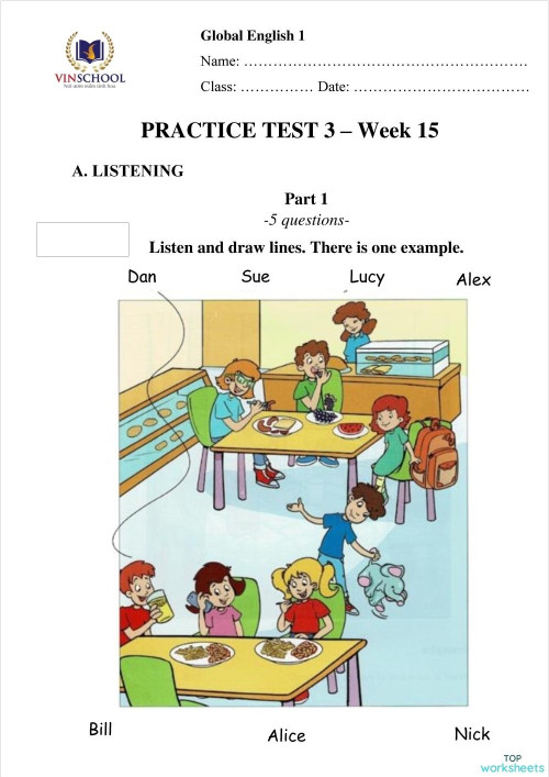 S1_W15_Practice Test 3. Interactive worksheet | TopWorksheets