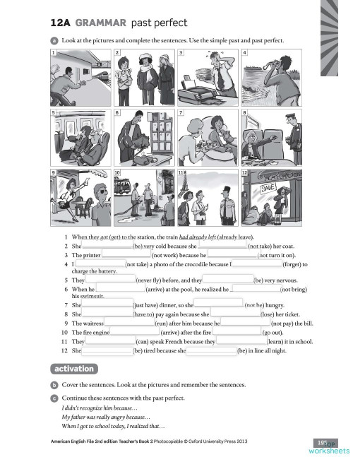 PAST SIMPLE VS PAST PERFECT. Ficha interactiva | TopWorksheets
