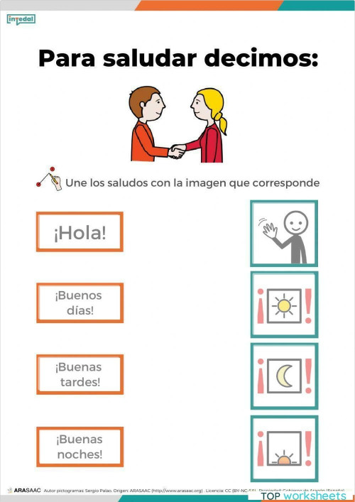 Saludos. Ficha interactiva | TopWorksheets
