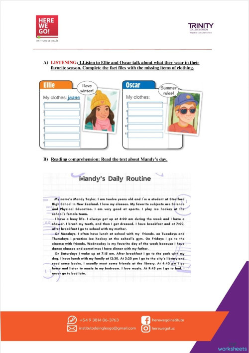 Level 1 - Unit 6 - S Grammar - P 44. Interactive worksheet | TopWorksheets