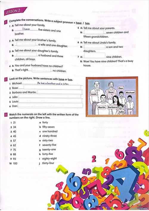 Unit 4 - Lesson 2. Interactive worksheet | TopWorksheets