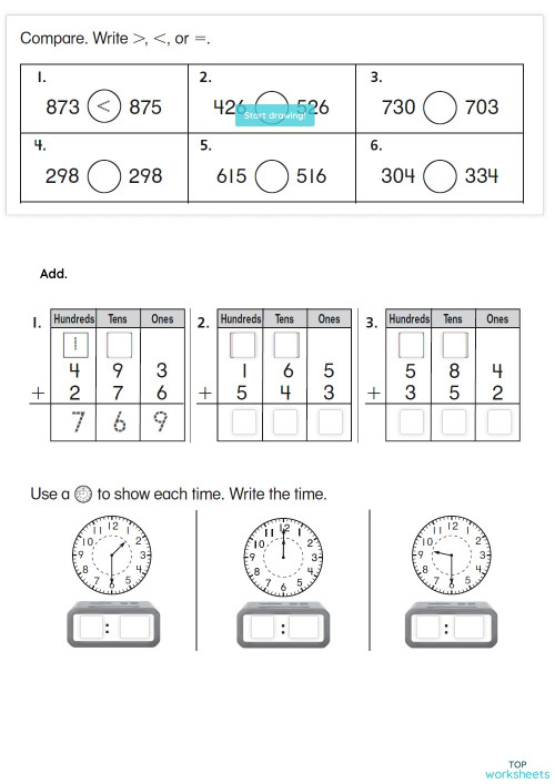 Spiral Review 2. Interactive worksheet | TopWorksheets