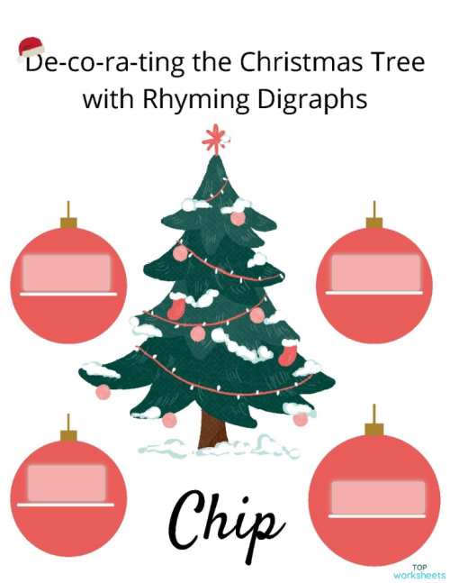 Decorating the Christmas tree with Digraphs and Rhyming Words ...