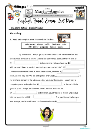 6th grade_final exam. Interactive worksheet | TopWorksheets