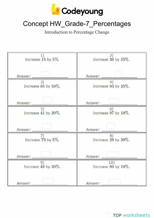 Introduction To Percentage Change Concept HW Interactive Worksheet introduction-to-percentage-change-concept-hw-interactive-worksheet