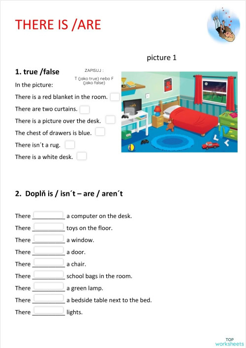 There is - are / isn´t aren´t. Interactive worksheet | TopWorksheets
