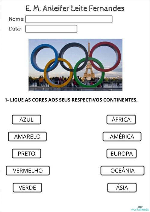 Olímpiadas 2024. Ficha interativa | TopWorksheets