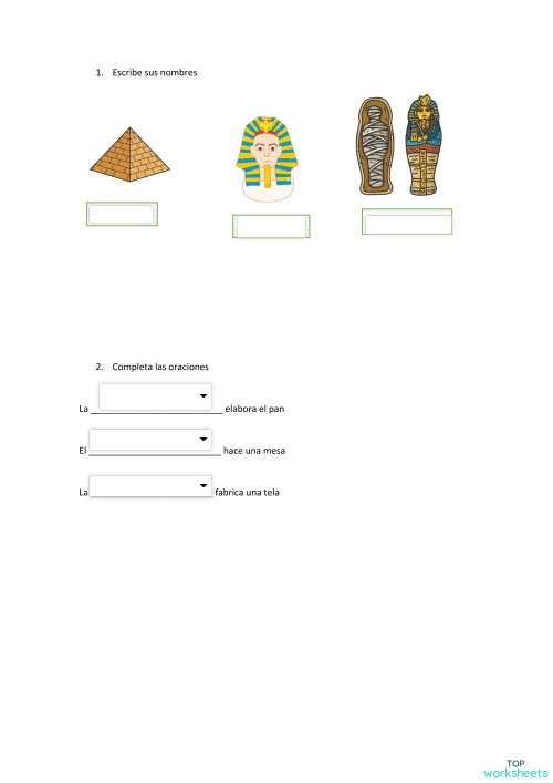 EL ANTIGUO EGIPTO. Ficha interactiva | TopWorksheets