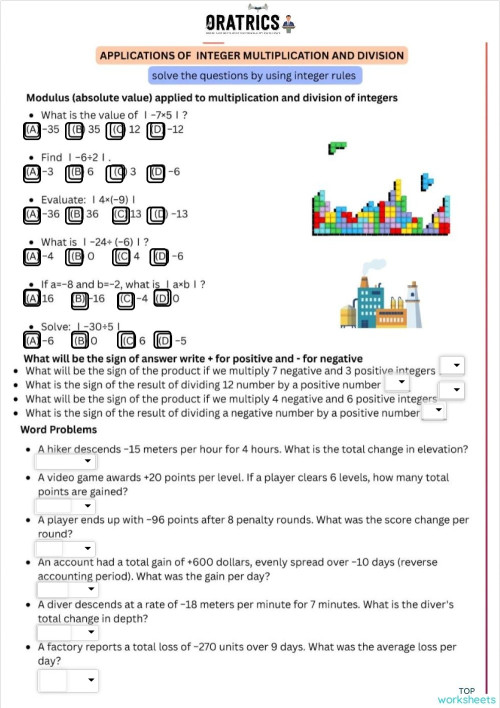 Grade 6 34. Interactive worksheet | TopWorksheets