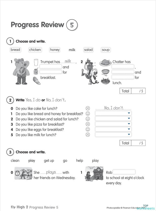 Fly High 2 PR 5. Interactive worksheet | TopWorksheets