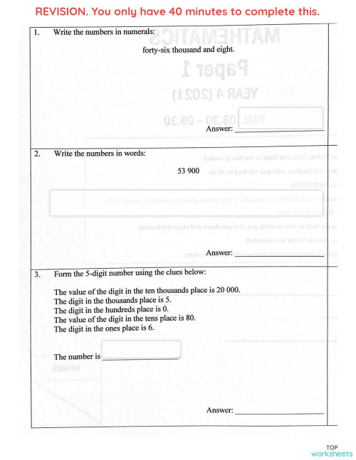 SBA PRACTISE 1. Interactive worksheet | TopWorksheets
