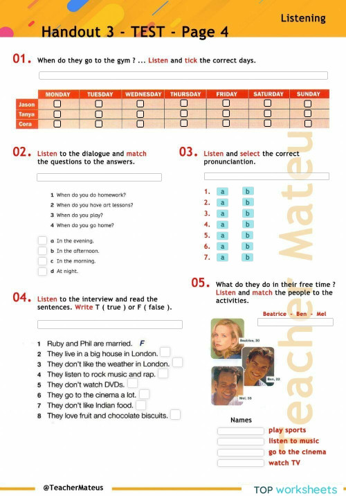 Other: interactive worksheets and online exercises | TopWorksheets