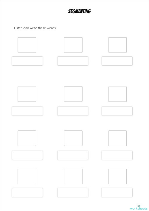 segmenting easy group 7. Ficha interactiva | TopWorksheets