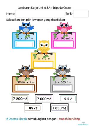 Konsep Darab 2 (Tambah Berulang). Interactive worksheet | TopWorksheets