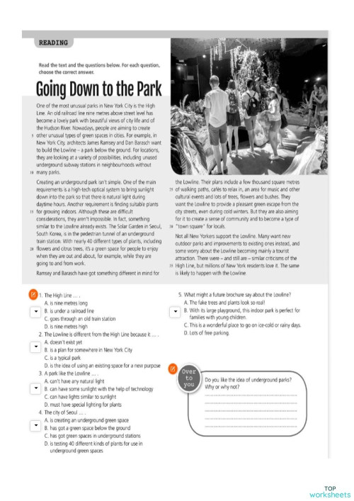 Hobbies Reading Comprehension. Interactive worksheet | TopWorksheets