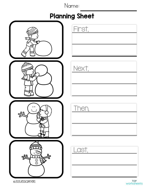 how to build a snowman. Interactive worksheet | TopWorksheets