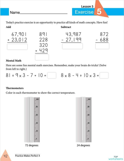 Lesson 5 Exercise 5 Pg 42 Interactive Worksheet Topworksheets 