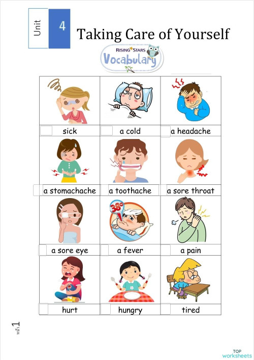 Tops 4 Unit 4 page 1 - 7. Interactive worksheet | TopWorksheets