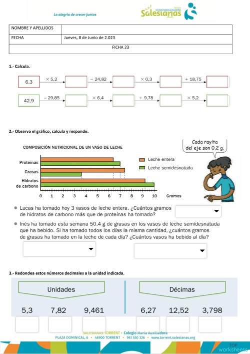 6º Primaria: fichas interactivas y ejercicios online | TopWorksheets