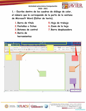 Elementos de Word. Ficha interactiva | TopWorksheets