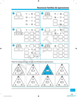 Familia de operaciones (1). Ficha interactiva | TopWorksheets