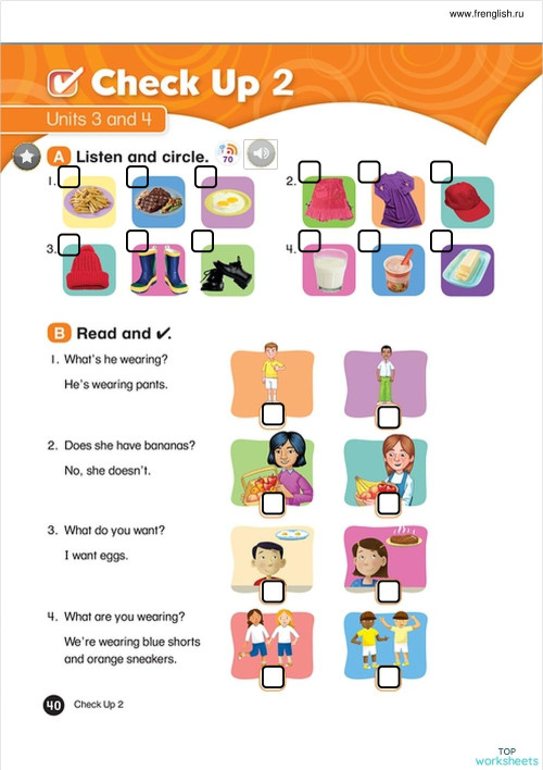 Check Up 2 Everybody UP 2!!! 🟠. Interactive worksheet | TopWorksheets