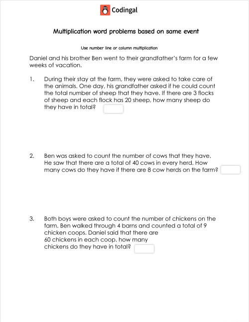 M_G02M10L49_WA01_Multiplication word problems based on same event ...