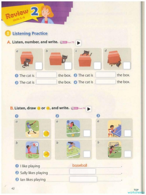 Listen Up 3_review 2: Unit 5-8. Interactive worksheet | TopWorksheets
