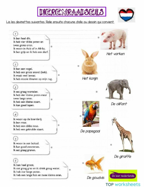Interactive worksheets and online exercises in dutch | TopWorksheets