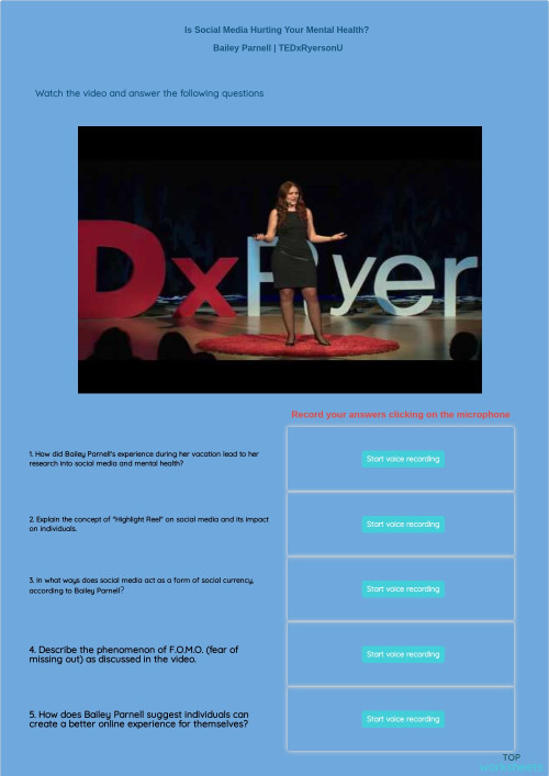 Social media. Interactive worksheet | TopWorksheets