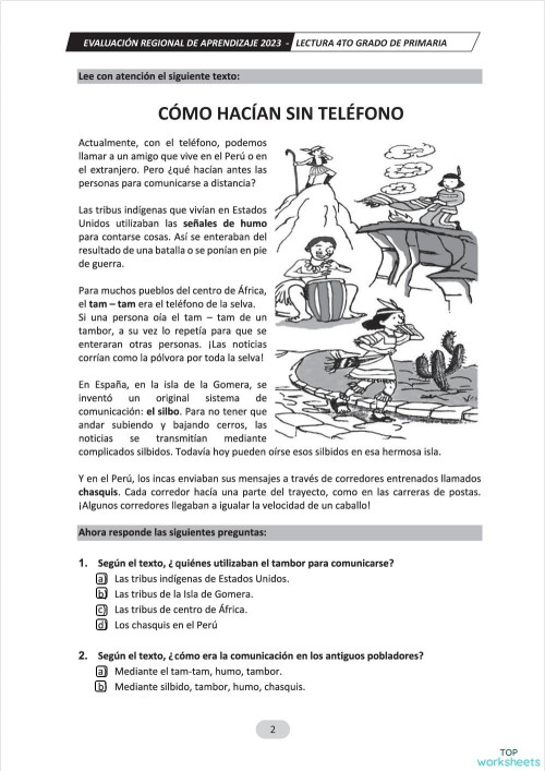 lectura 4to grado. Ficha interactiva | TopWorksheets