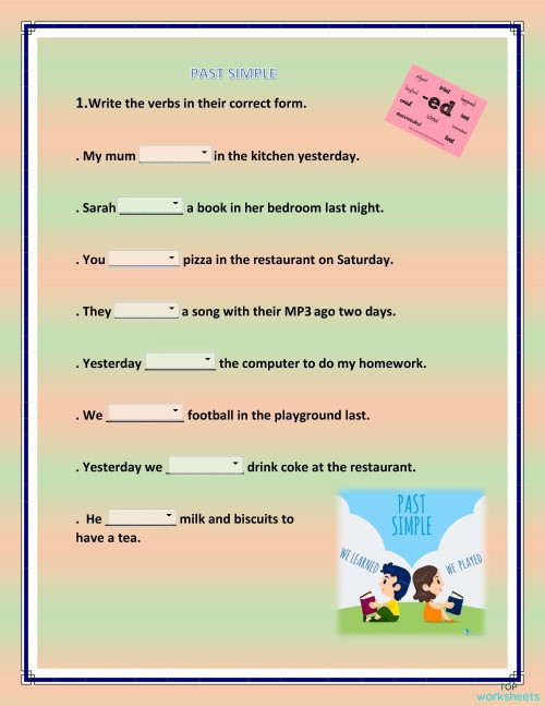 Past Simple Ficha Interactiva En 2020 Fichas