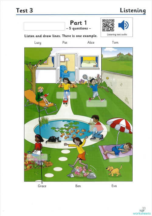 2022 Starters 4. Test 3. P1,2 (L). Interactive worksheet | TopWorksheets