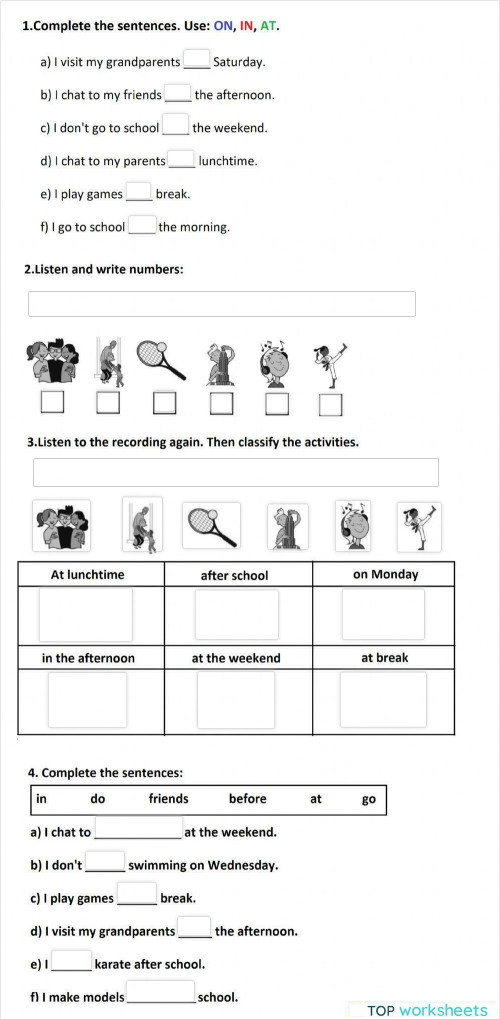 Other: interactive worksheets and online exercises | TopWorksheets