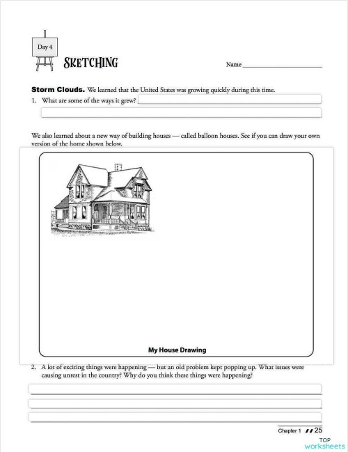 Sketching Pg 25-26. Interactive worksheet | TopWorksheets