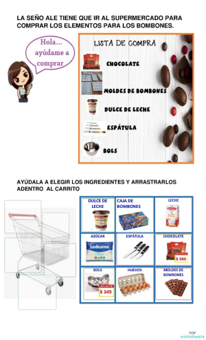 VAMOS DE COMPRAS.... Ficha interactiva | TopWorksheets