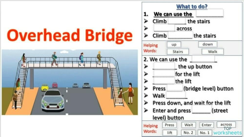 Overhead Bridge. Interactive worksheet | TopWorksheets